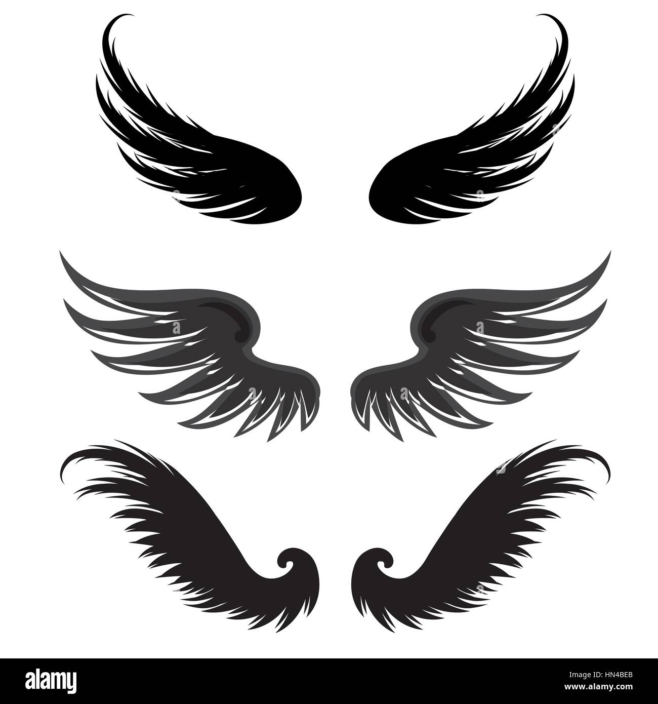 Wings Vector Set Stock Vector Image & Art - Alamy
