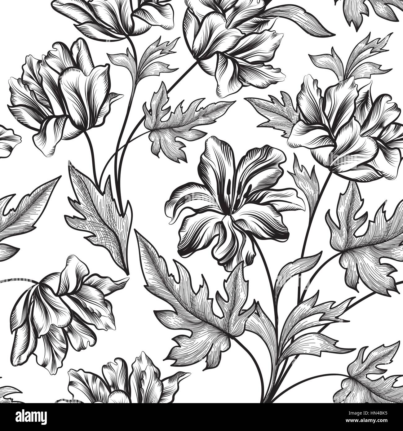Floral seamless pattern. Flower background. Floral seamless texture ...