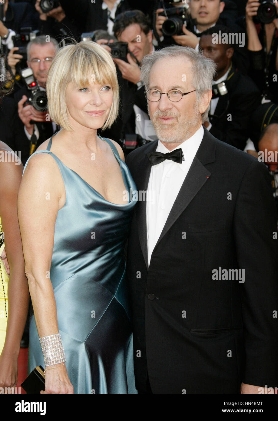 Steven Spielberg and Kate Capshaw arrives at the Indiana Jones and The ...