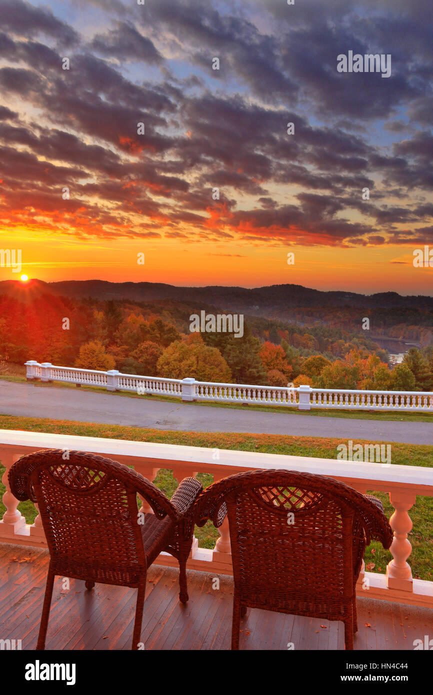 Sunrise, Moses Cone Mansion Porch, Moses Cone Memorial Park, Blue Ridge ...