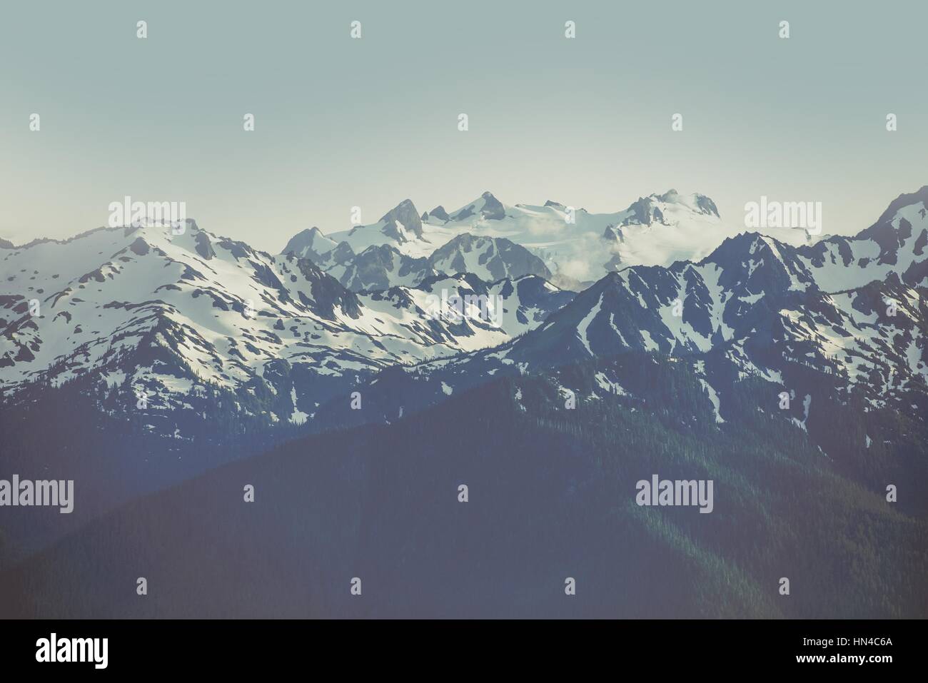 Olympic Mountains Range in Washington State. American Northwest Olympic ...