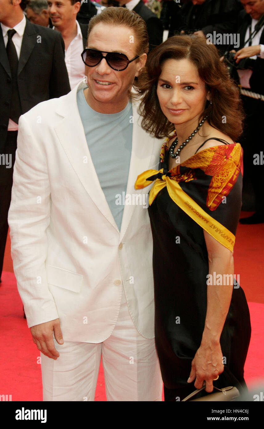 Gladys Portugues and Jean Claude Van Damme arrives at the Un Conte De ...