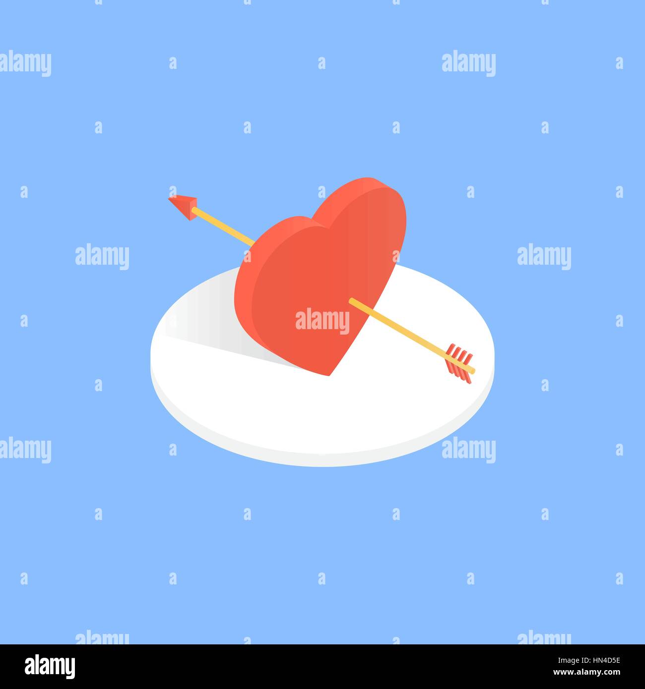 Heart and arrow. Vector illustration Stock Vector Image & Art - Alamy