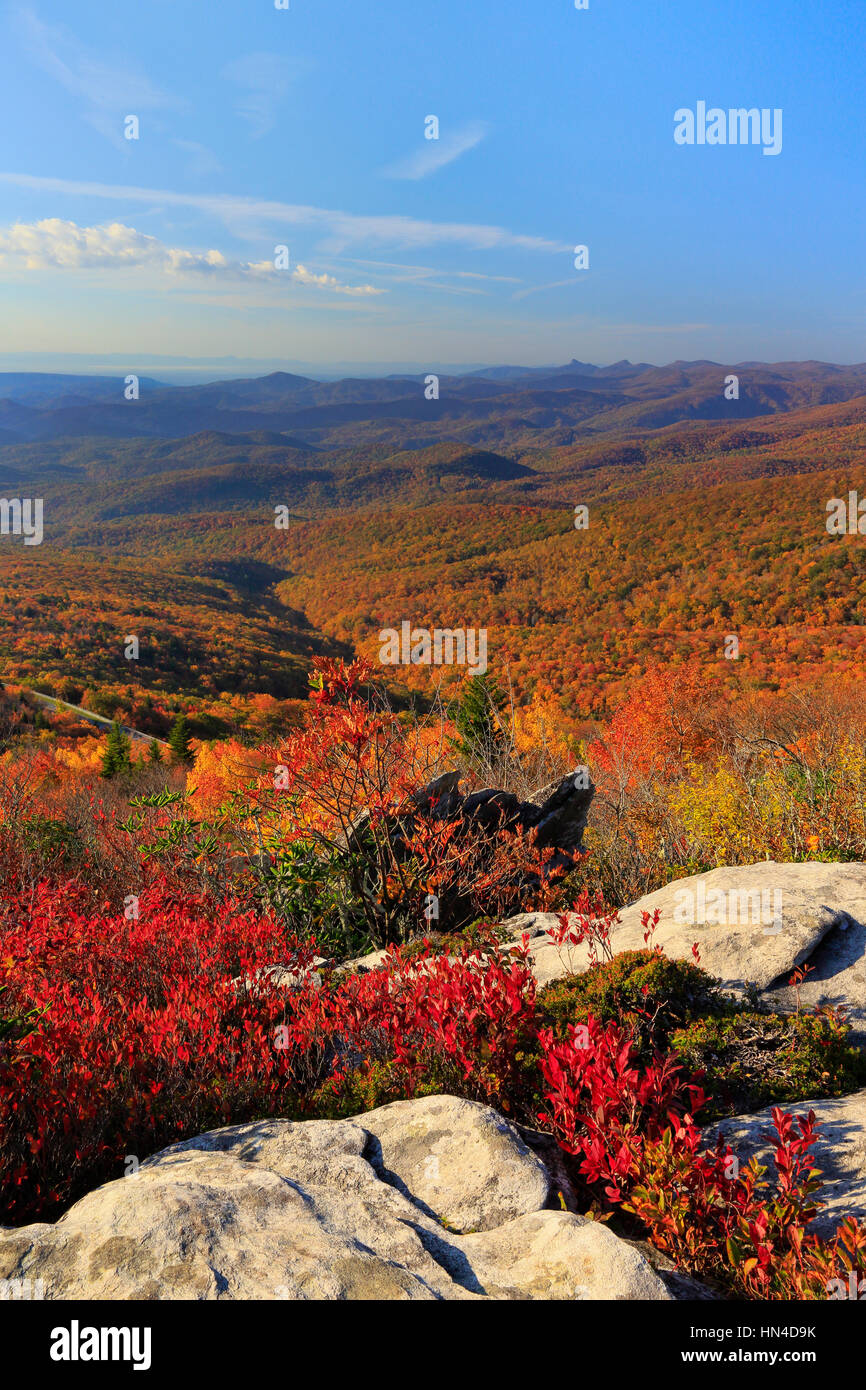 Rough Ridge, Tanawha Trail, Blue Ridge Parkway, North Carolina, USA ...