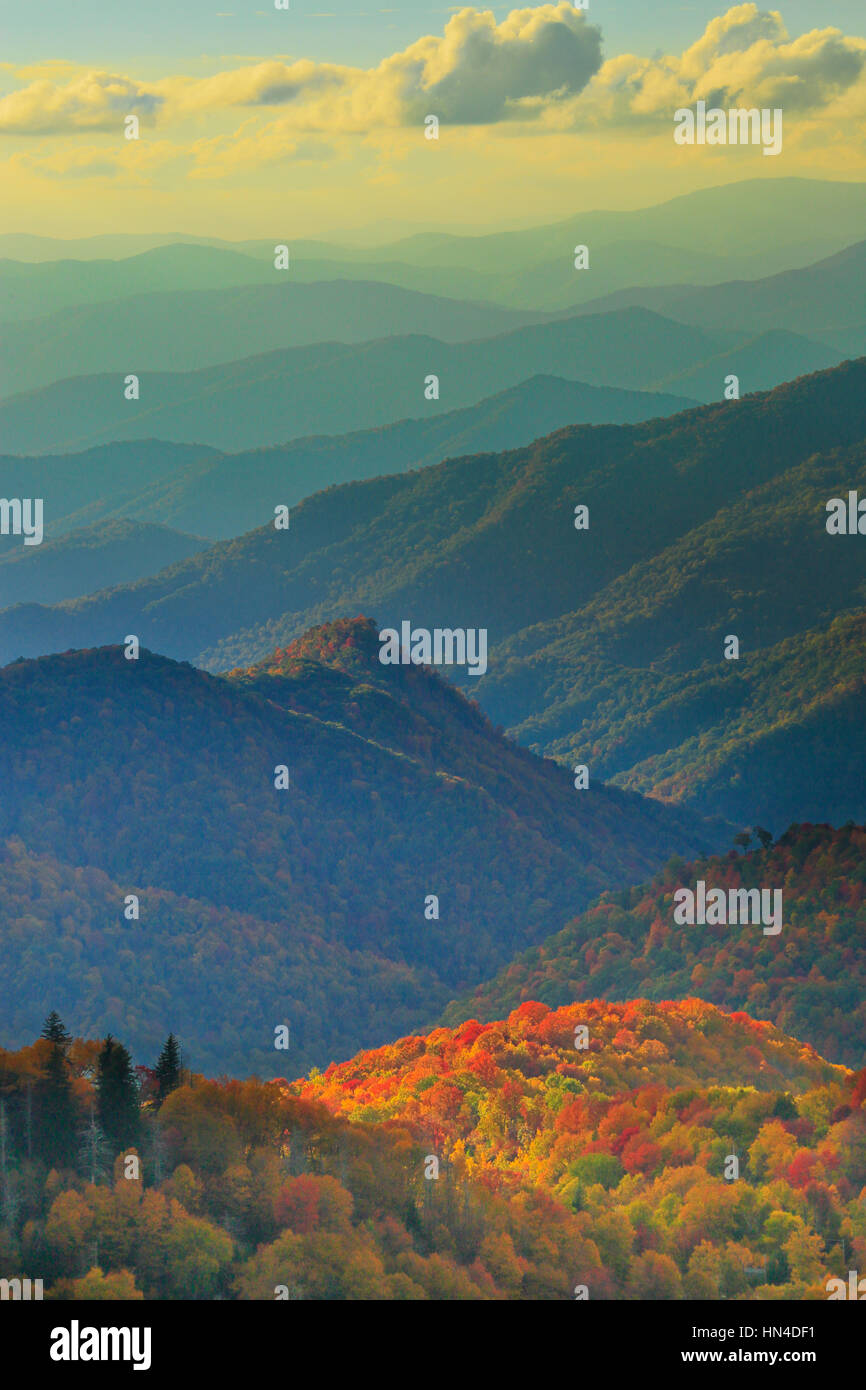 Sunset, Saco Gap Area, Blue Ridge Parkway, Grandfather Mountain, North ...