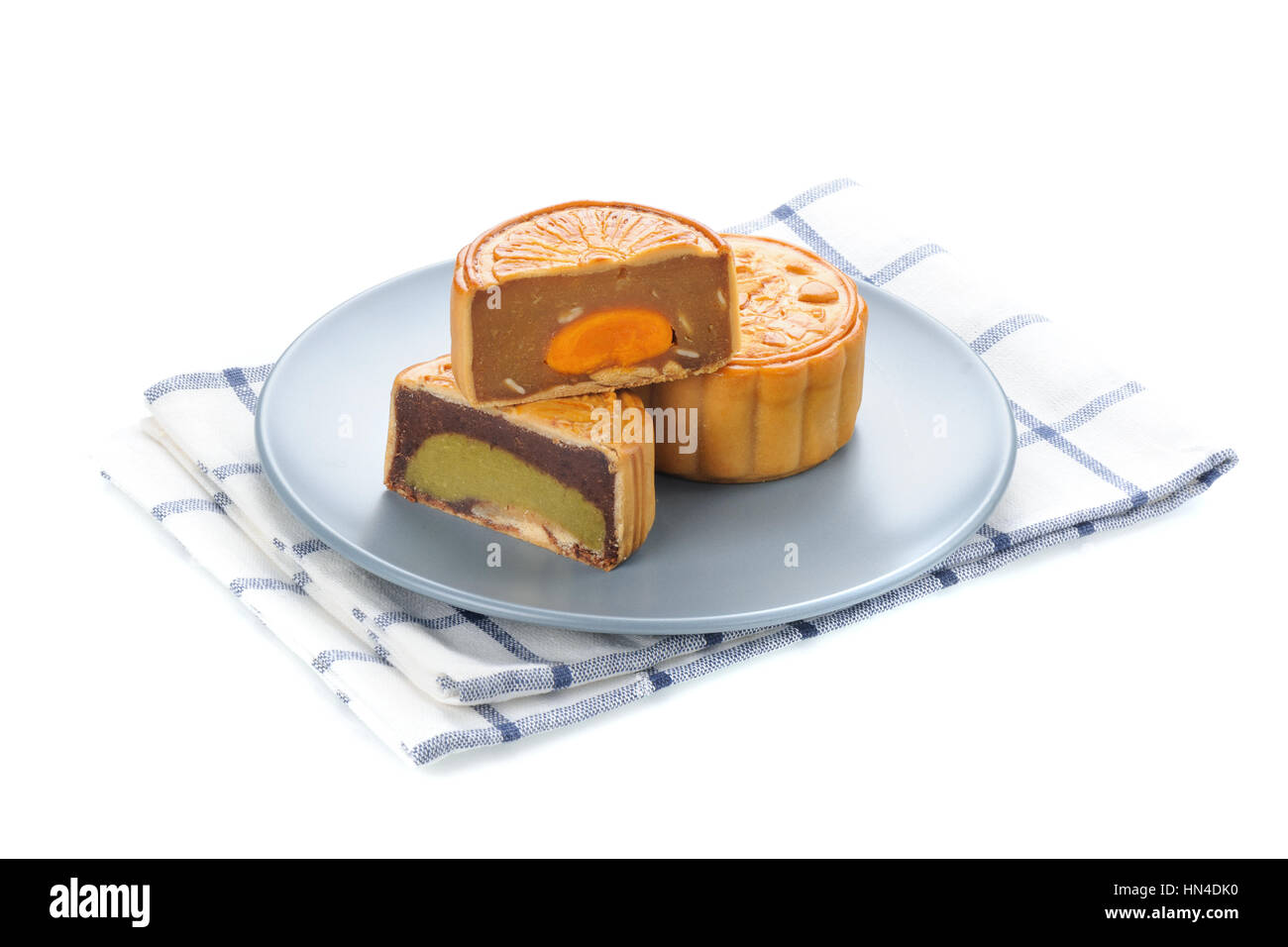 Mooncake, Chinese Mid-autumn festival dessert Stock Photo - Alamy