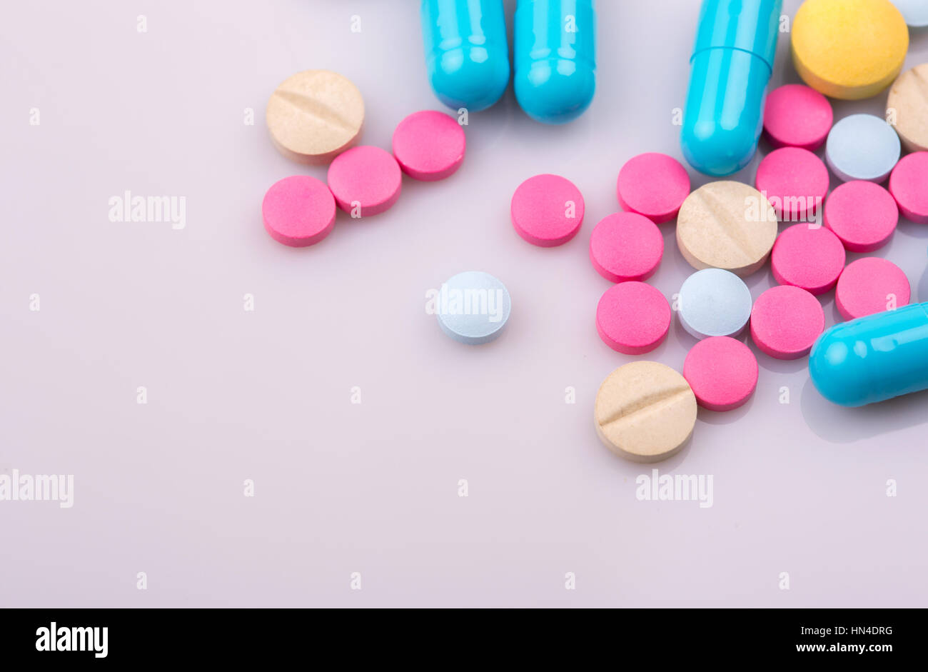 different Tablets pills capsule heap mix therapy drugs Stock Photo - Alamy
