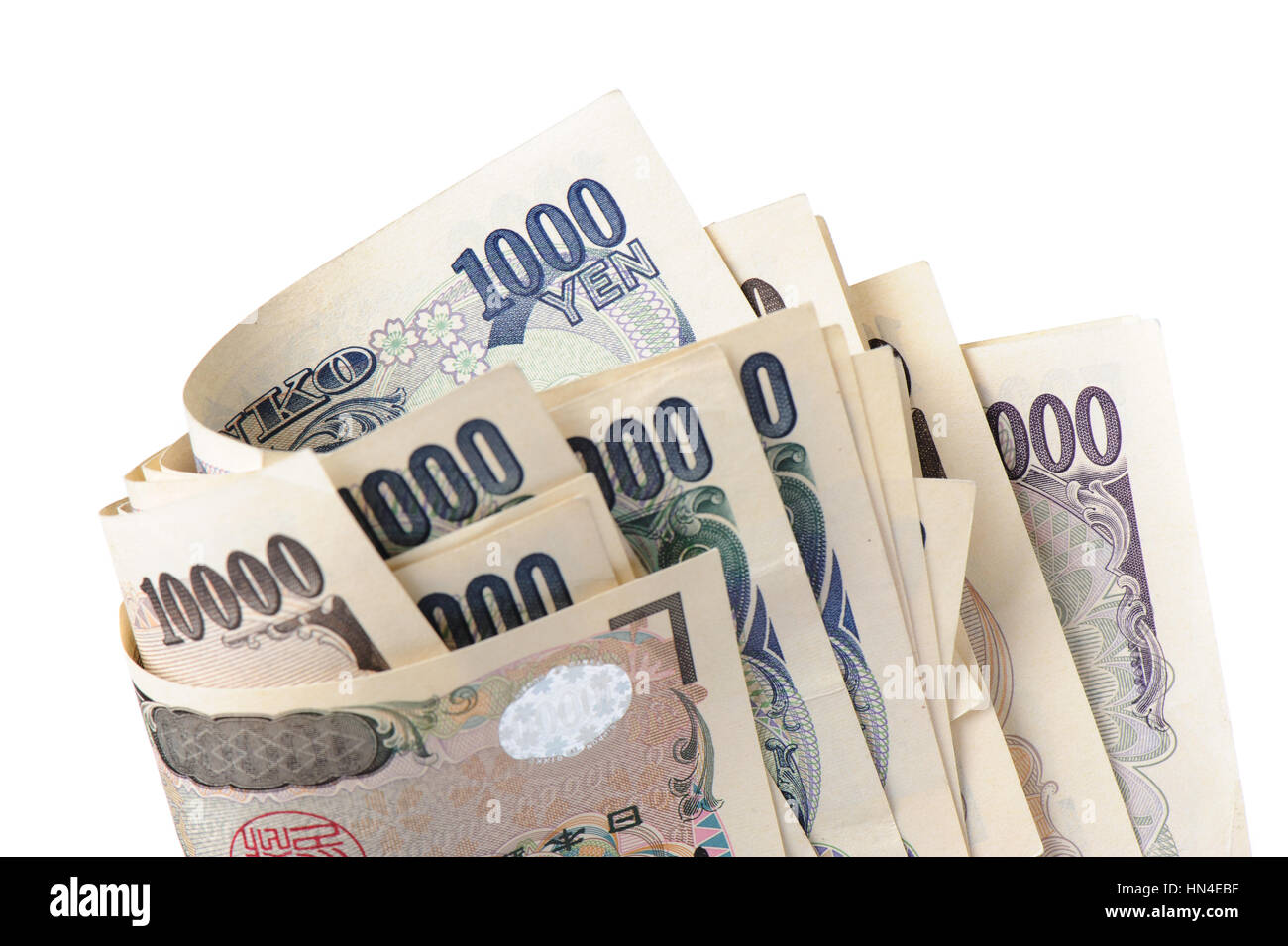 Japanese currency notes , Japanese Yen Stock Photo - Alamy