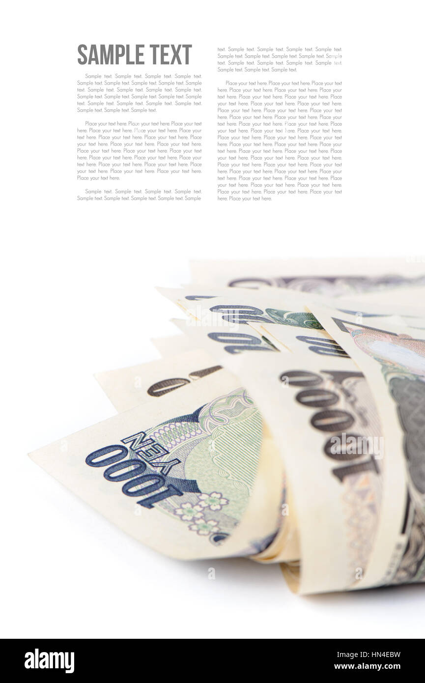 Japanese currency notes , Japanese Yen Stock Photo - Alamy