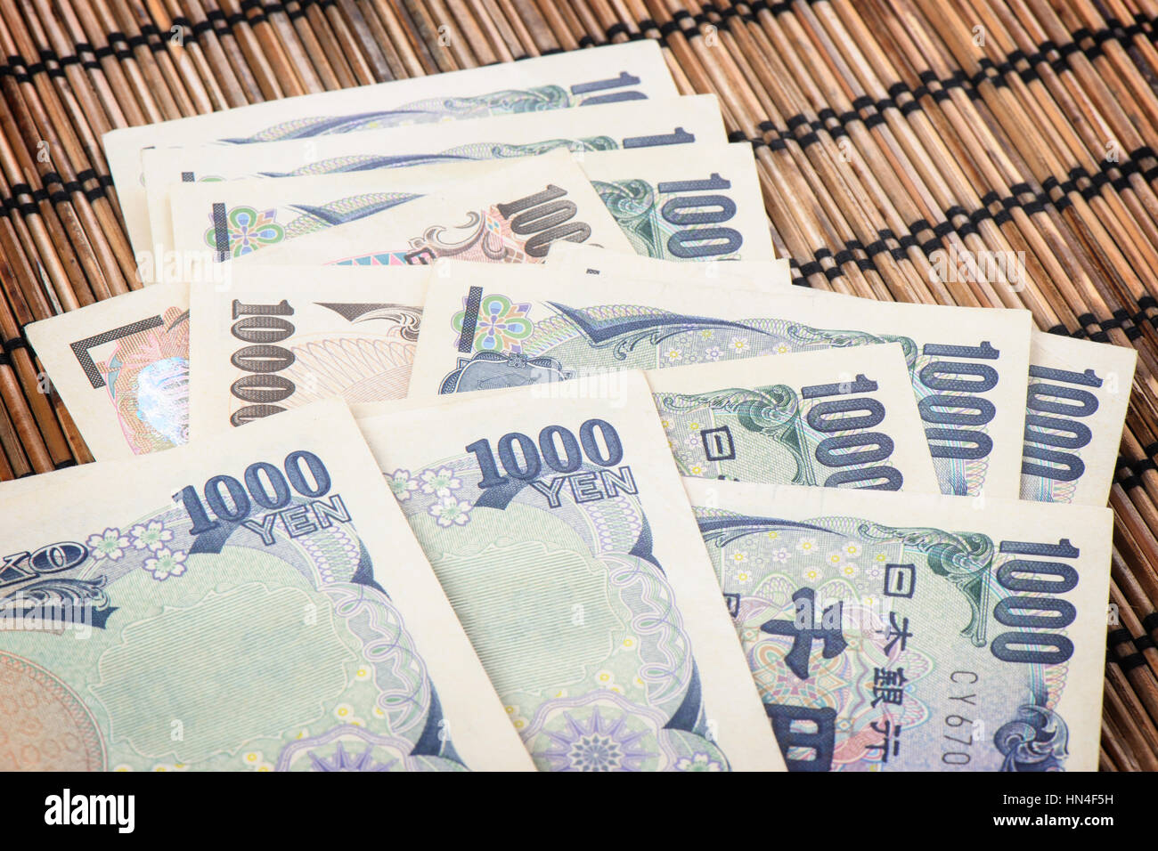 Japanese currency notes , Japanese Yen Stock Photo - Alamy