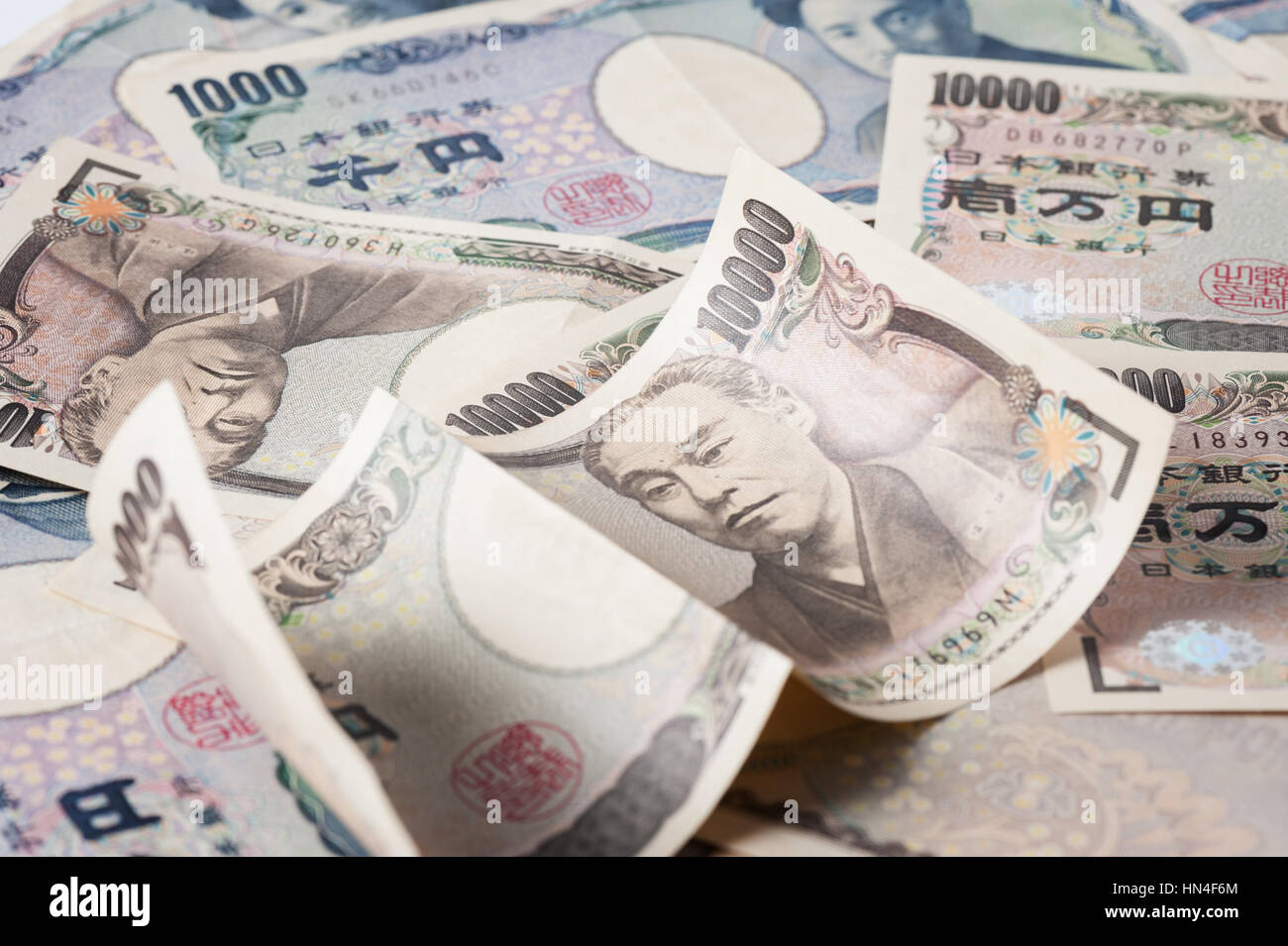 Japanese currency notes , Japanese Yen Stock Photo - Alamy