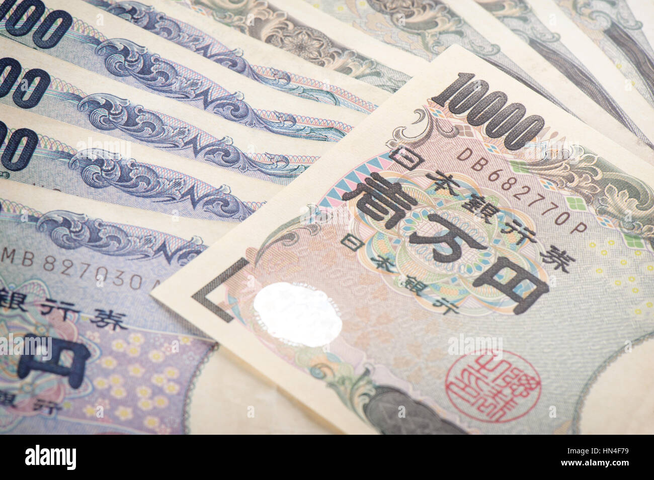 Japanese currency notes , Japanese Yen Stock Photo - Alamy