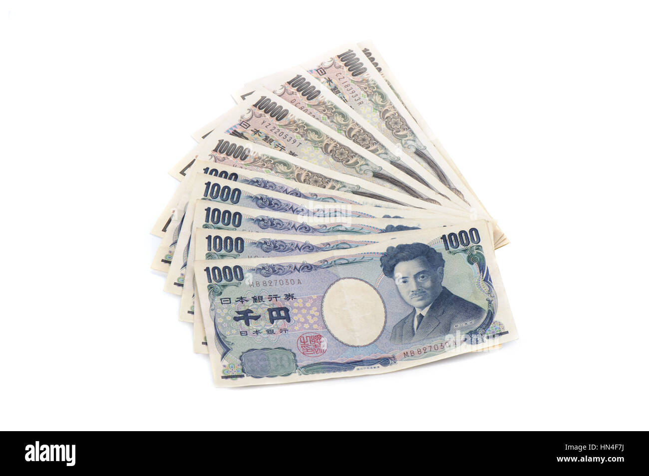 Japanese currency notes , Japanese Yen Stock Photo - Alamy
