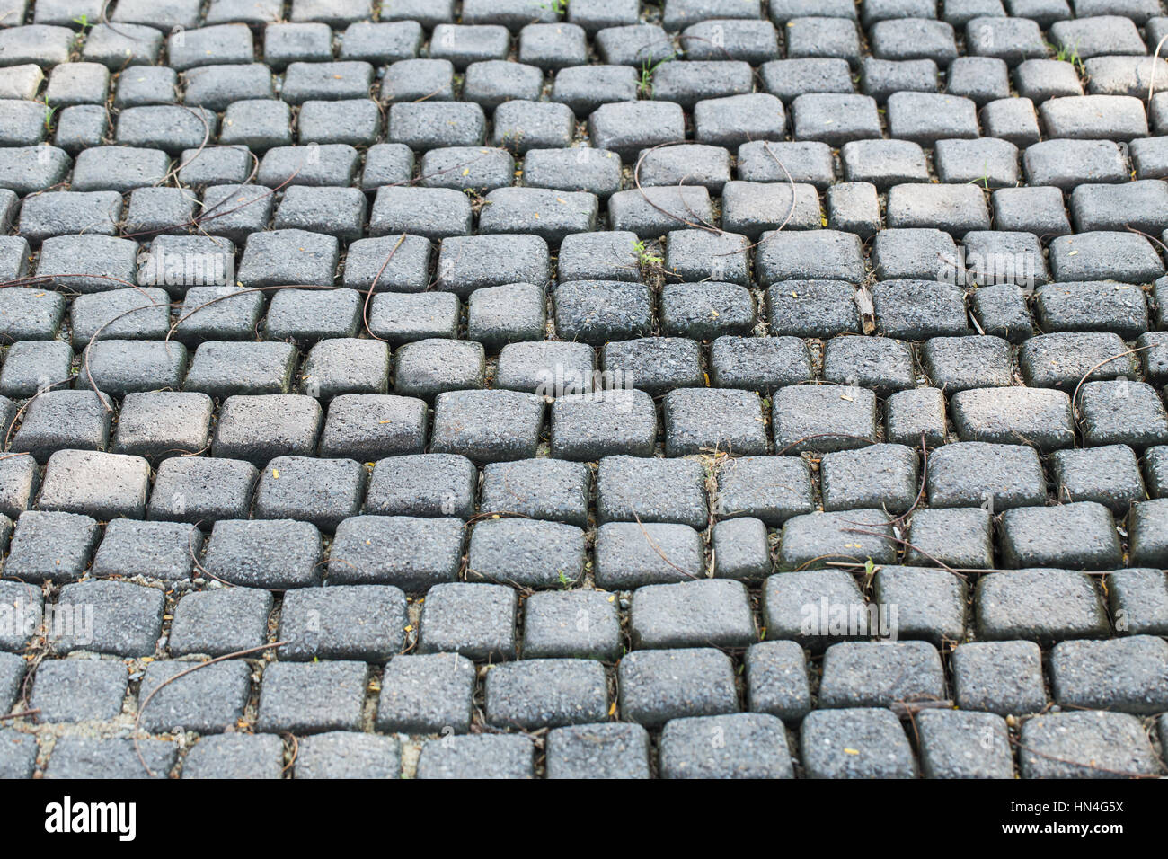 square retro style stone block foot path Stock Photo - Alamy