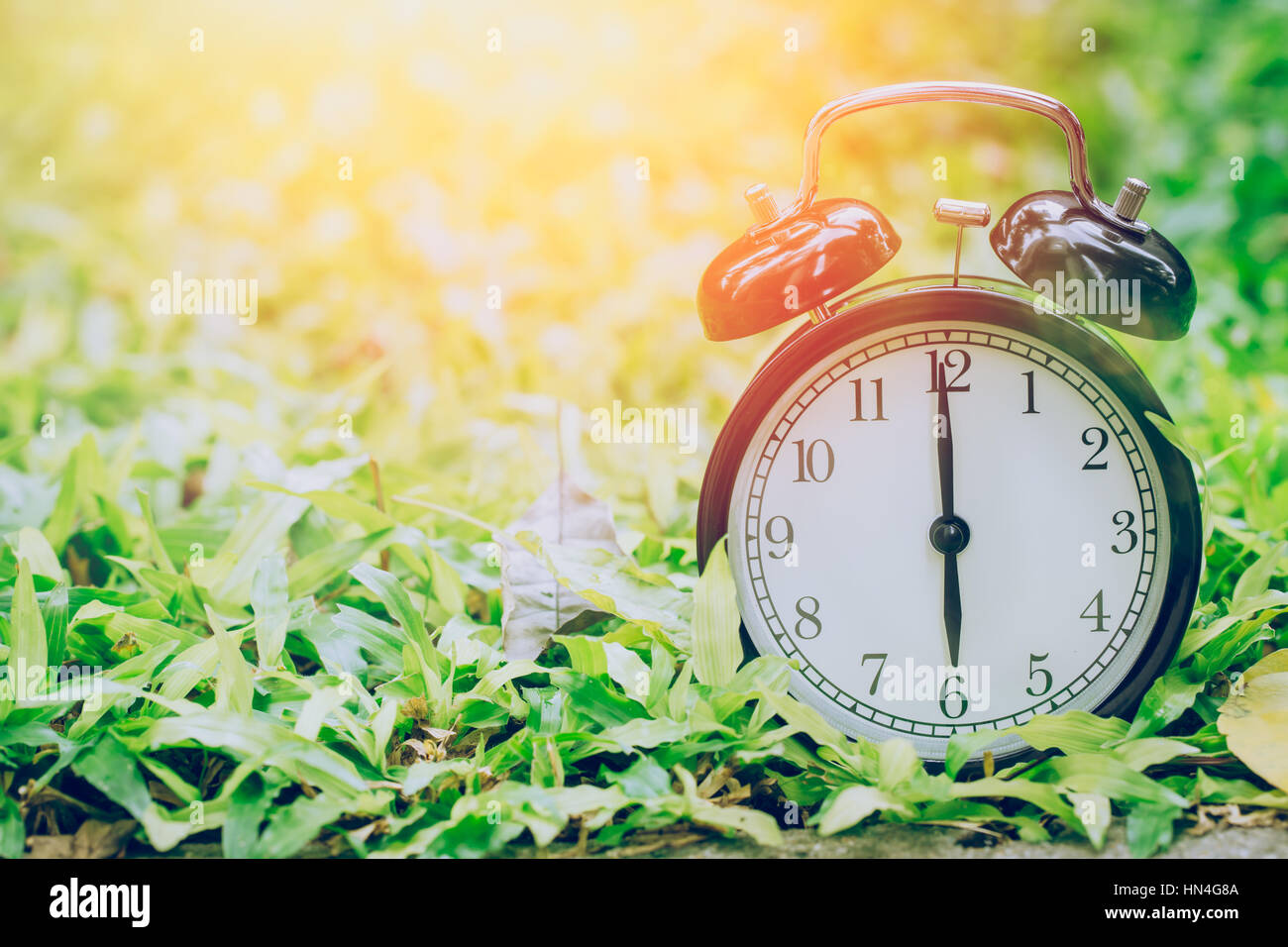 Clock face showing time six hi-res stock photography and images - Alamy