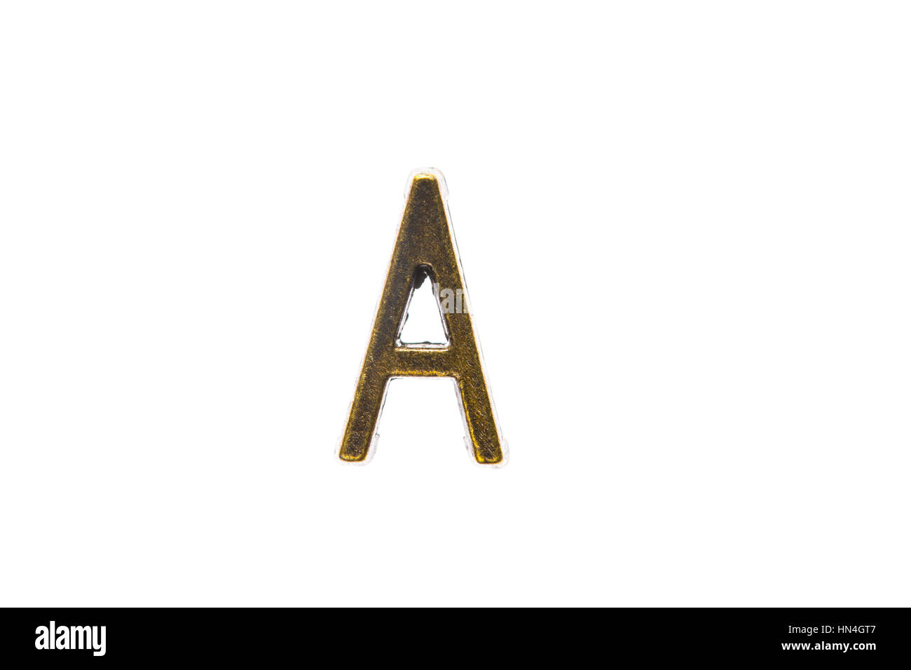 Gold Letter "A" Classic type retro style vintage capital text golden ...