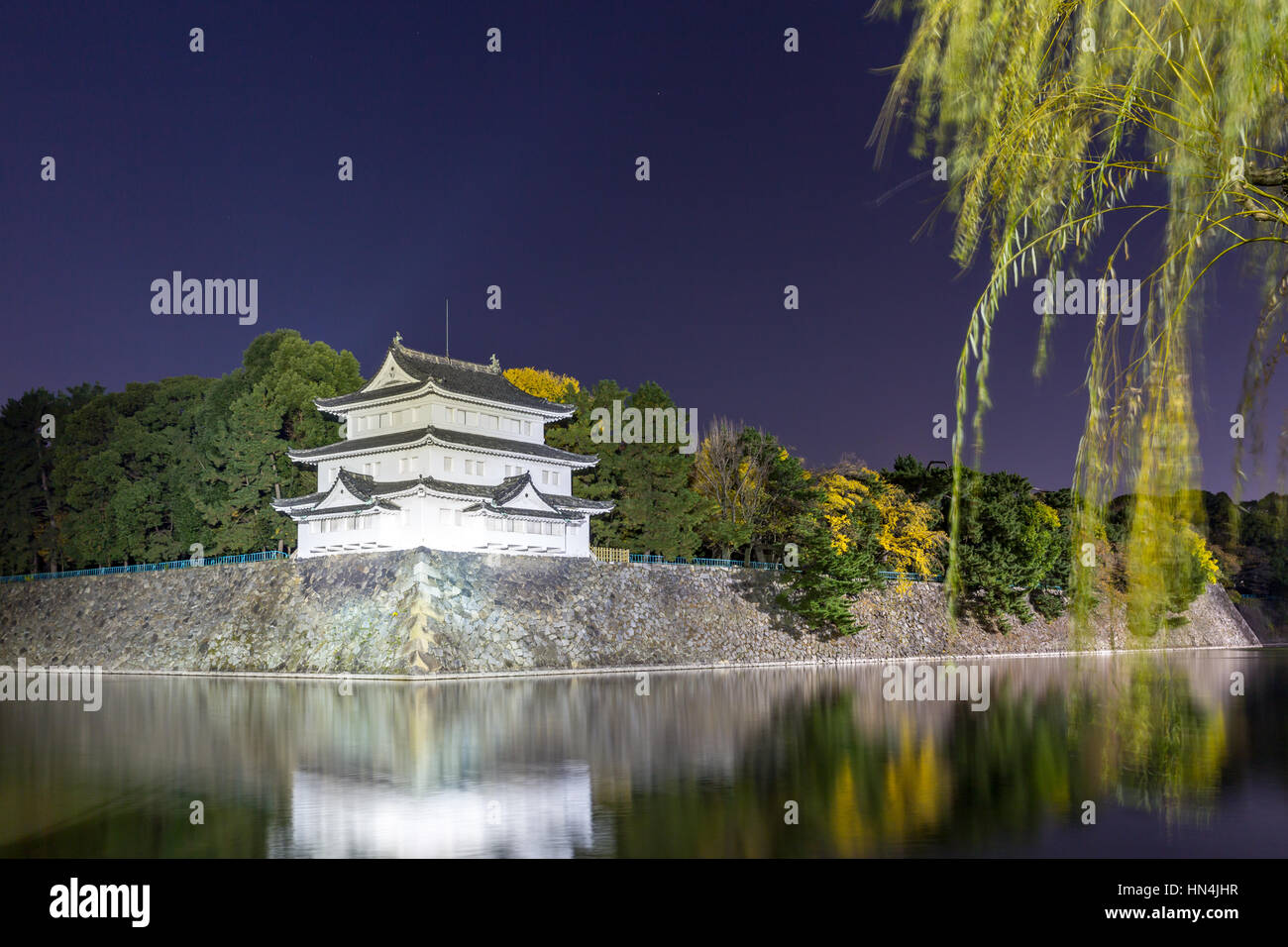 Nagoya Castle, Japan at night Stock Photo - Alamy