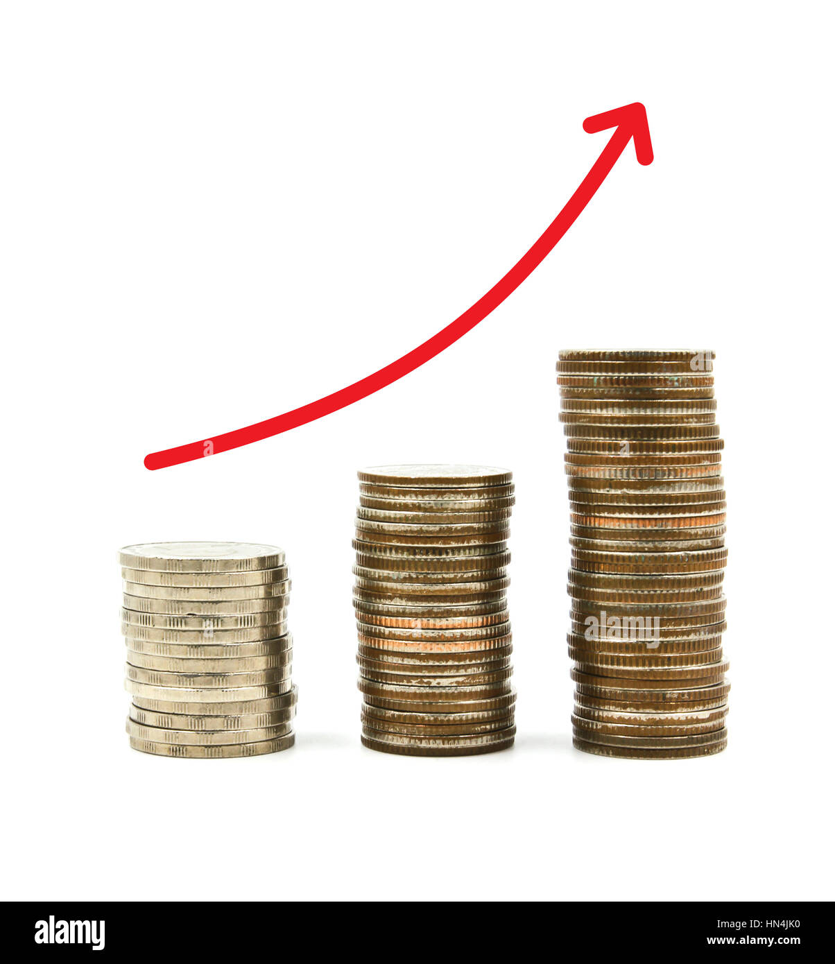 stacked coins graph arrow Stock Photo - Alamy stacked coins graph arrow Stock Photo - Alamy