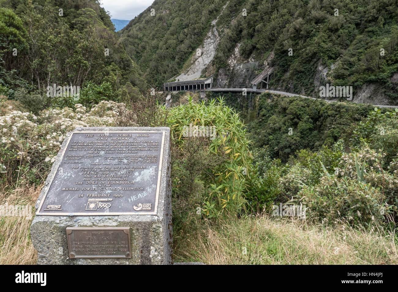 Otira Gorge, Canterbury District, South Island, New Zealand Stock Photo ...