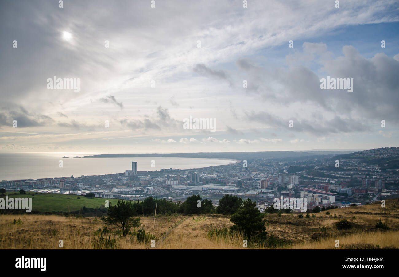 Swansea Bay Landscape Stock Photo - Alamy