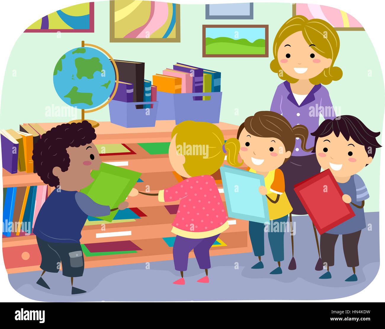 Submitting homework teacher hi-res stock photography and images - Alamy