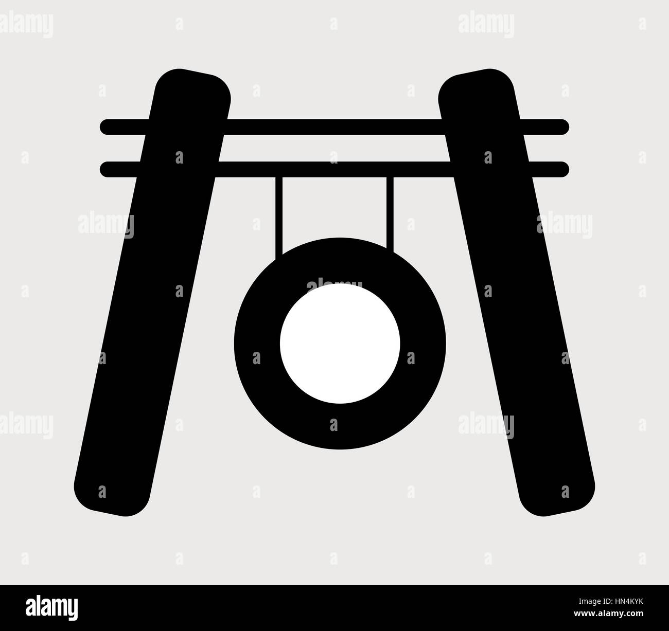 Gong icon illustrated in vector on white background Stock Vector Image ...