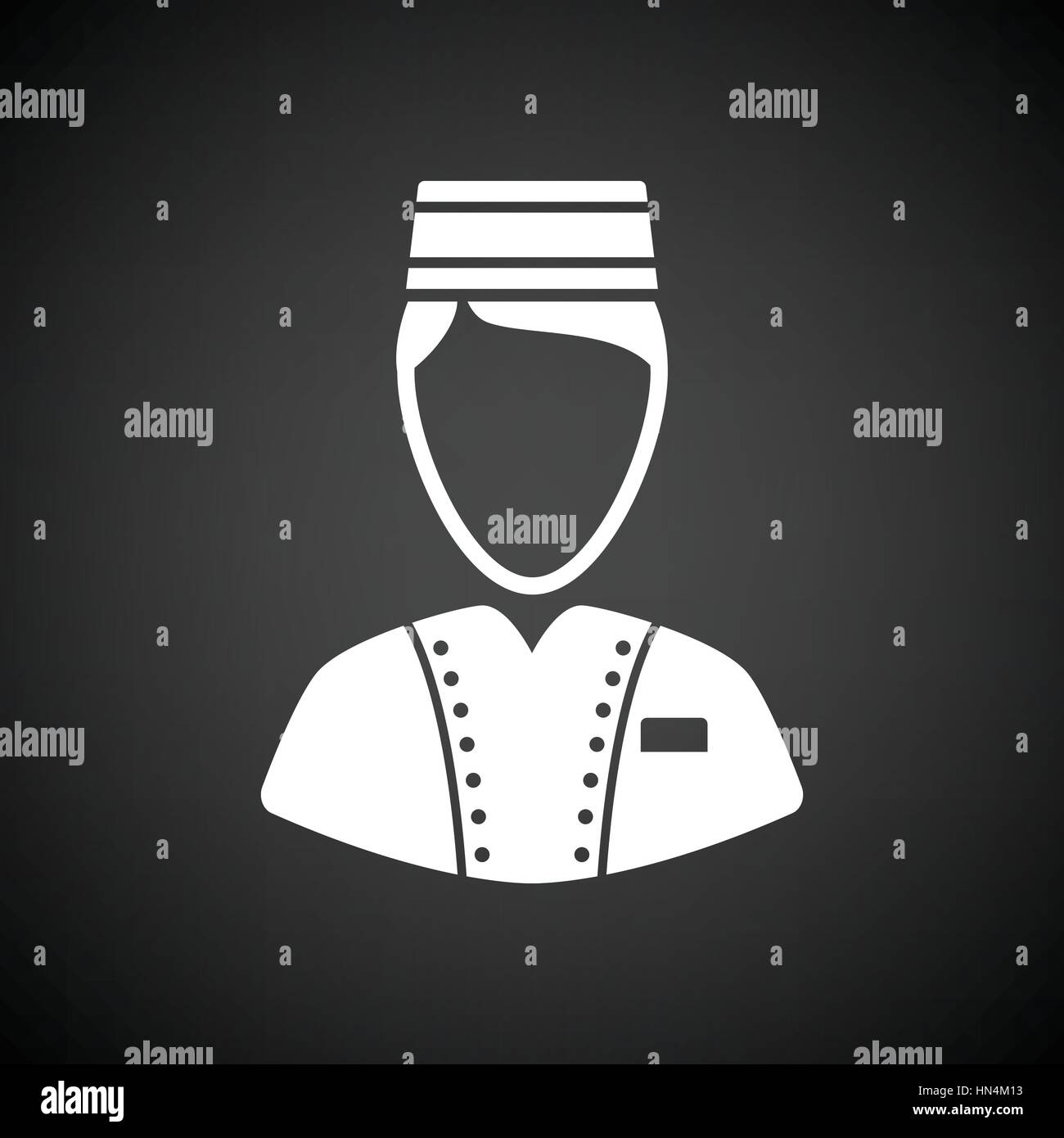 Hotel boy icon. Black background with white. Vector illustration Stock ...