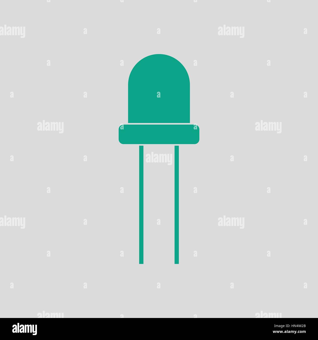 Light-emitting diode icon. Gray background with green. Vector illustration Stock Vector Image ...