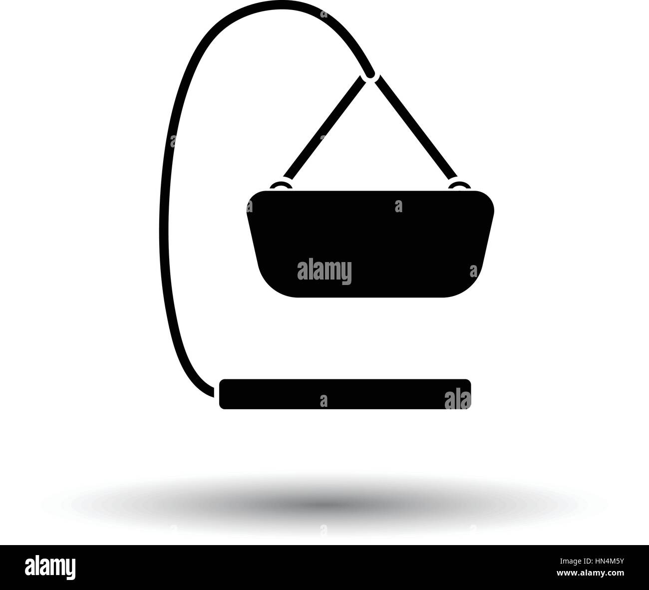 Baby hanged cradle ico. White background with shadow design. Vector ...