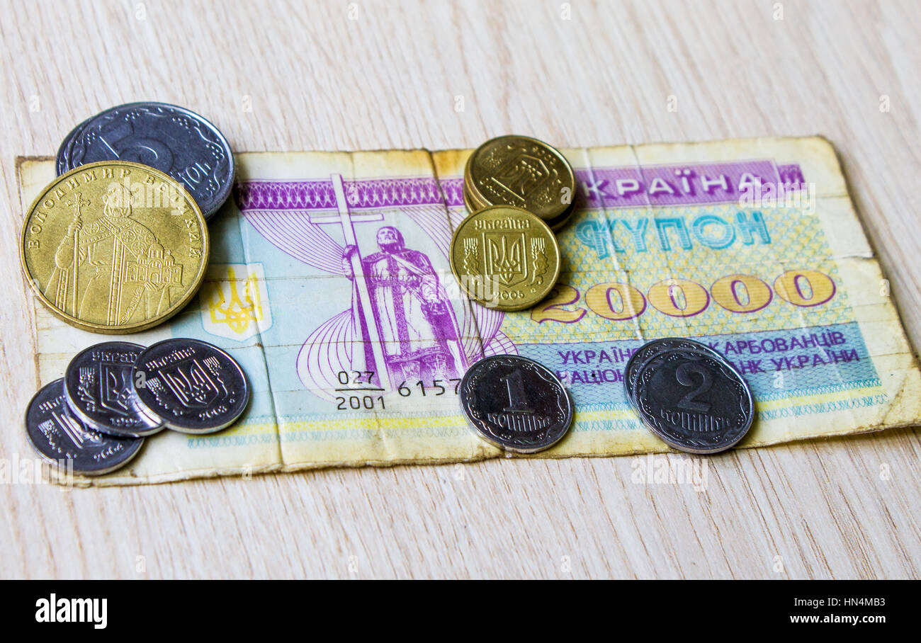 Old coins, coins of Ukraine akntikvariat, background Stock Photo - Alamy