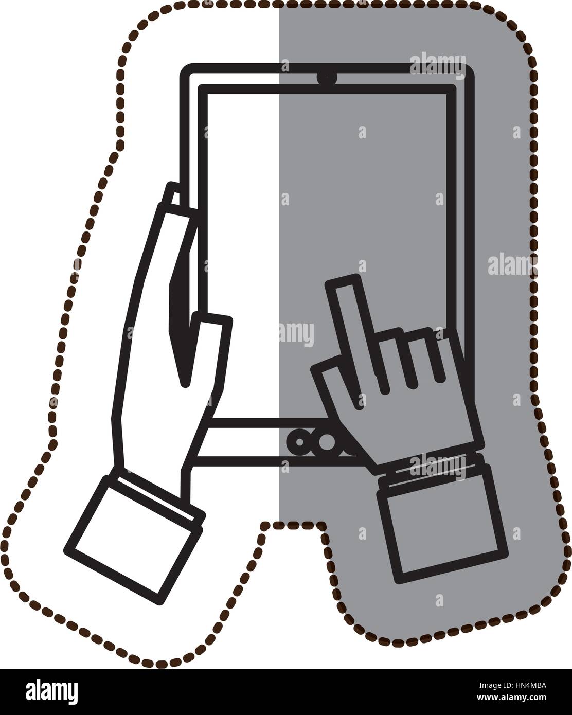 Touch screen technology icon vector illustration graphic design Stock ...