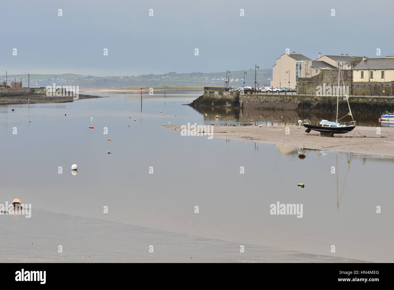 The entrance to Dungarvan Harbour in Ireland in Winter Stock Photo - Alamy