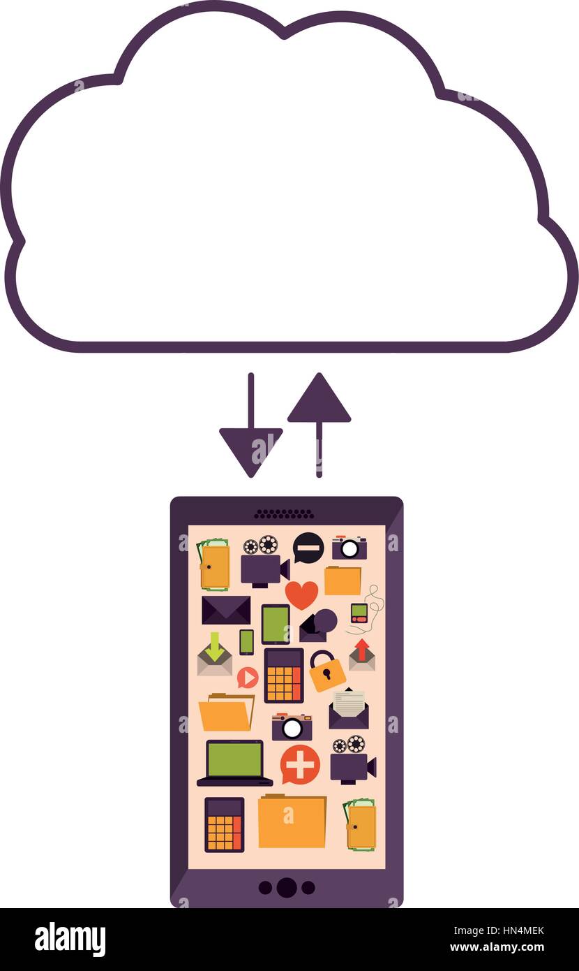 Cloud computing technology icon vector illustration graphic design Stock Vector Image & Art - Alamy