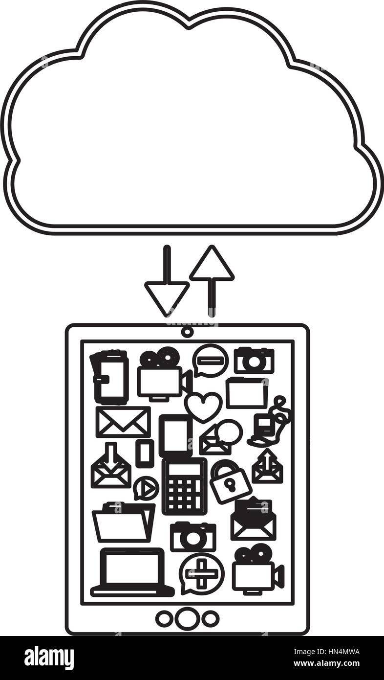 Cloud computing technology icon vector illustration graphic design Stock Vector Image & Art - Alamy