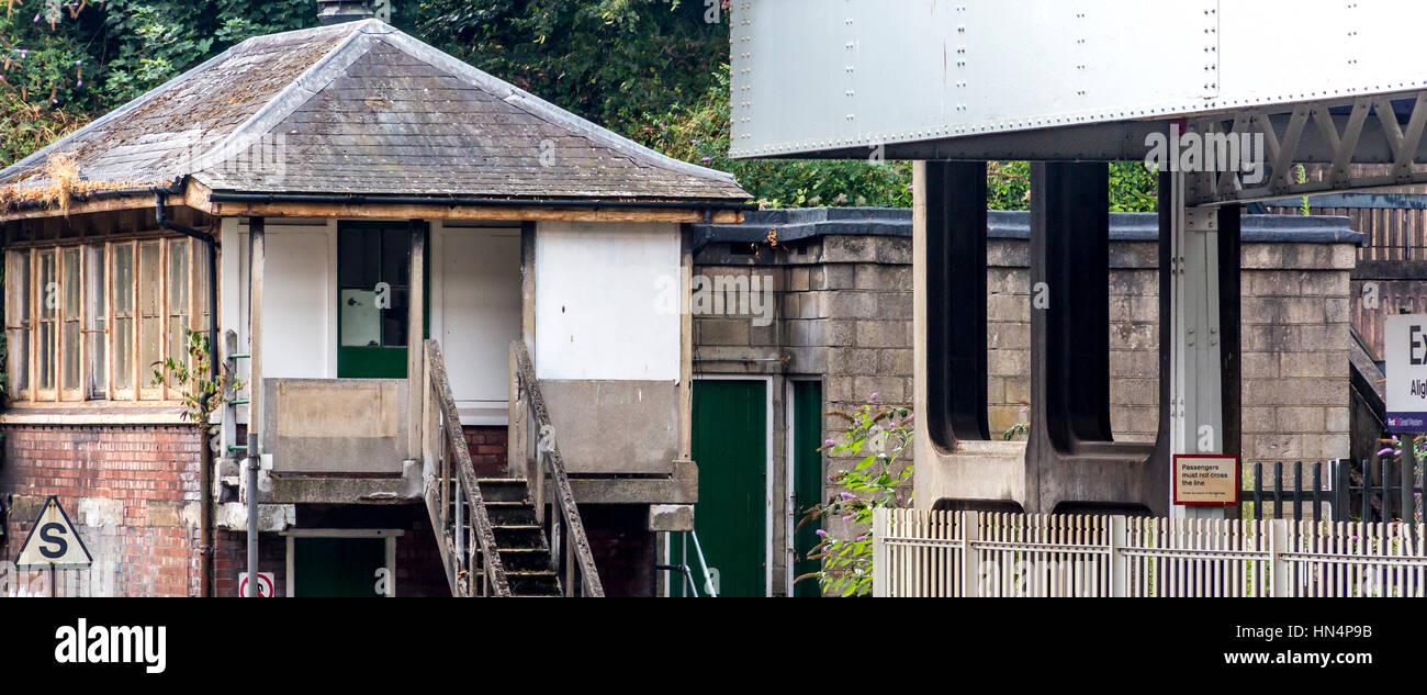 Exeter Central Station Signal Box Stock Photo - Alamy