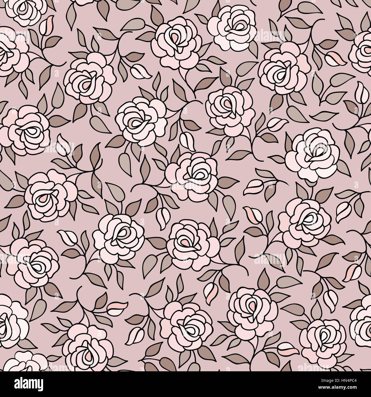 Floral pattern Flower rose ornamental background Flourish texture with ...