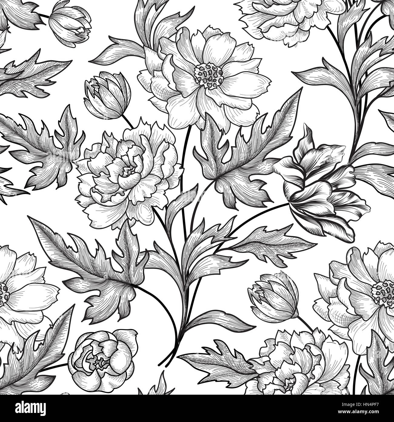 Floral seamless pattern. Flower background. Floral seamless texture ...