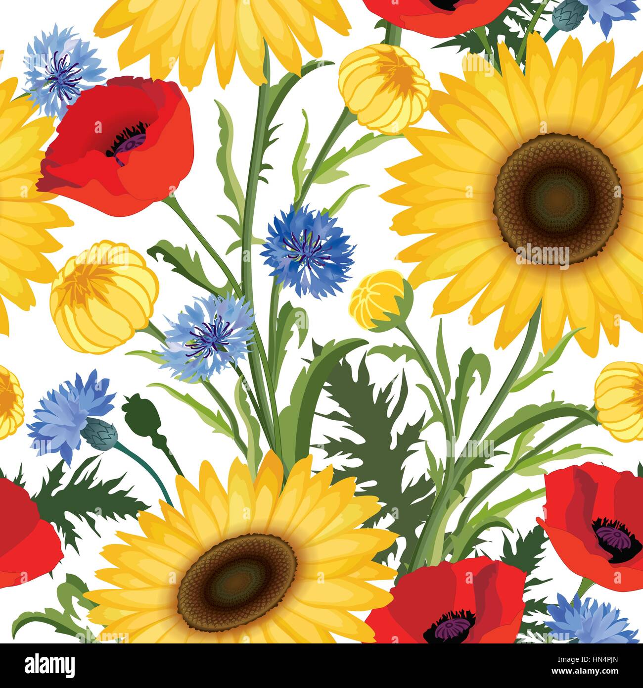 Sunflower Background Tile