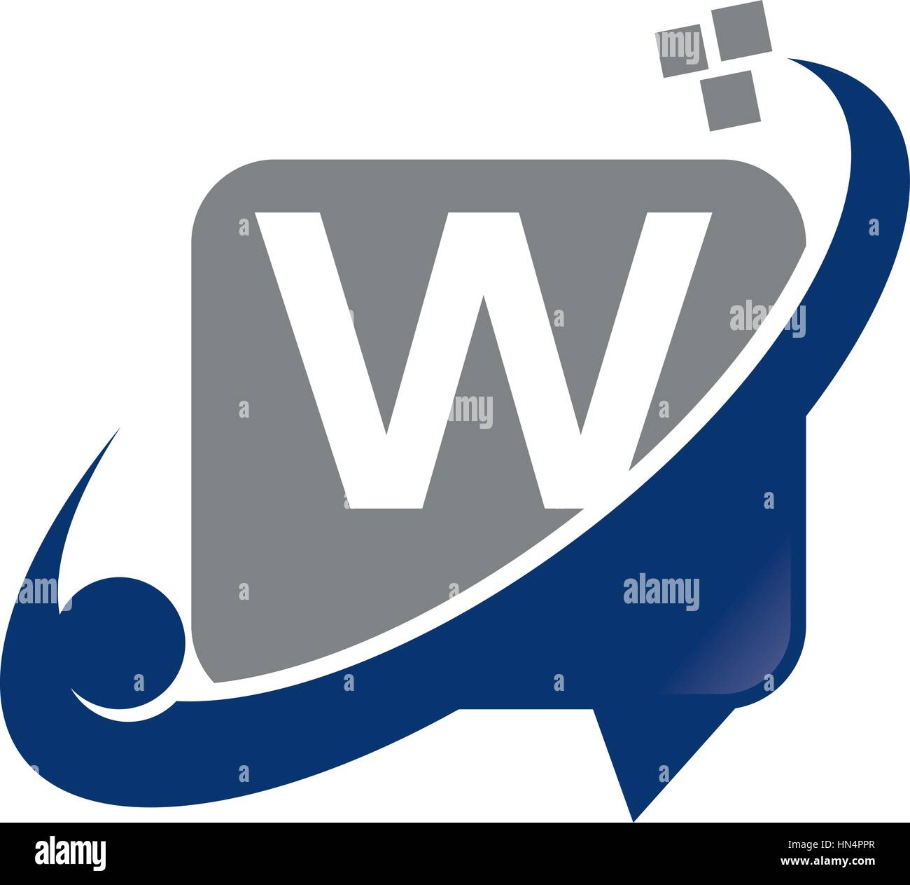 Technology Share Communication Initial W Stock Vector Image & Art - Alamy