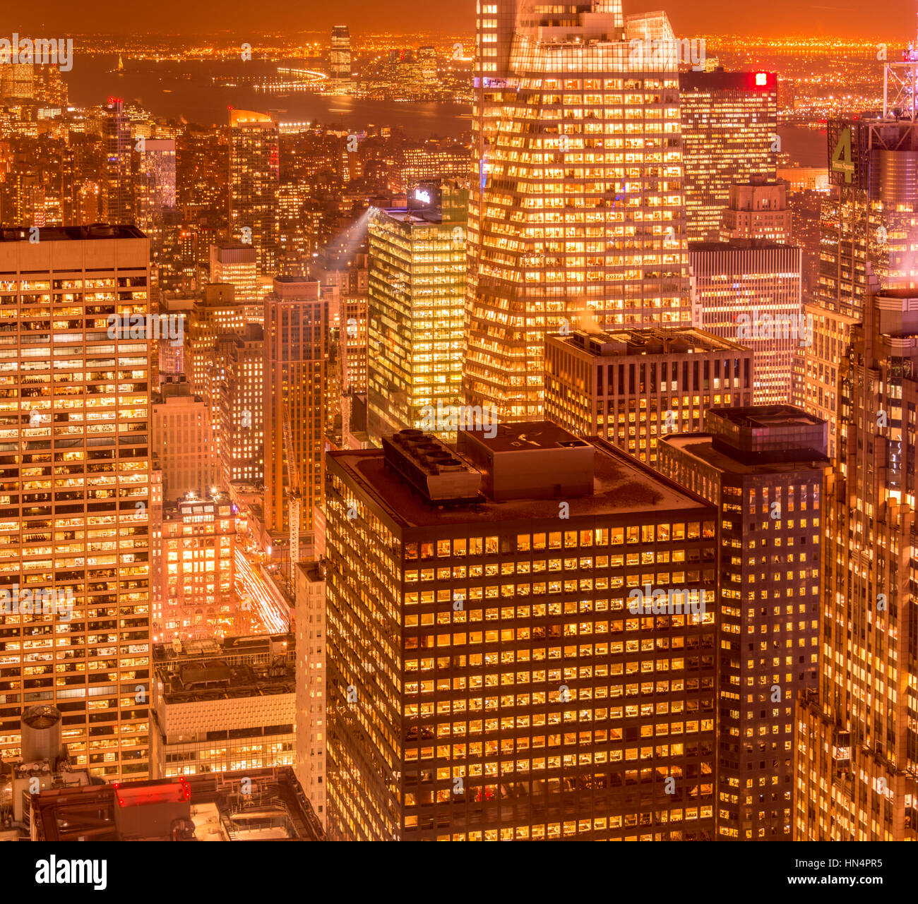 View of New York Manhattan during sunset hours Stock Photo - Alamy