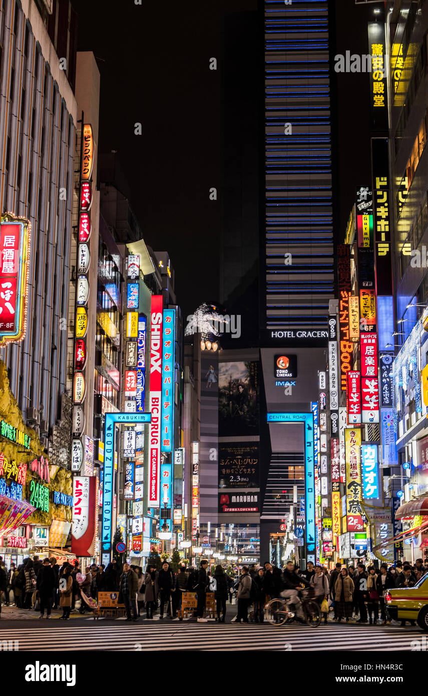 Godzilla Road, Kabukicho, Shinjuku, Tokyo, Japan Stock Photo - Alamy