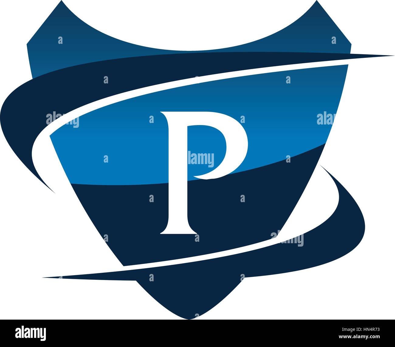 Modern Logo Shield Letter P Stock Vector Image & Art - Alamy