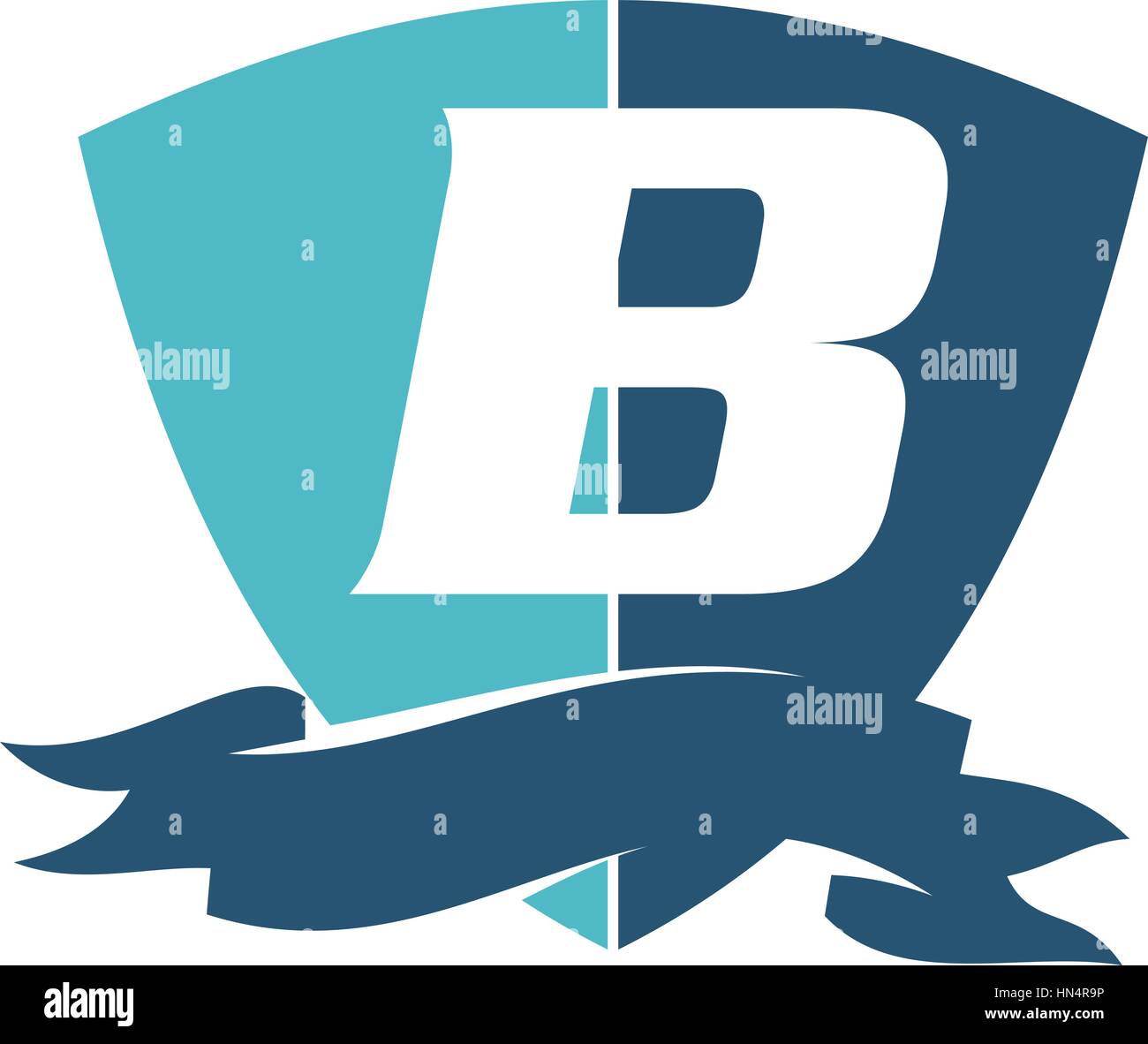 Shield Ribbon Letter B Stock Vector Image & Art - Alamy