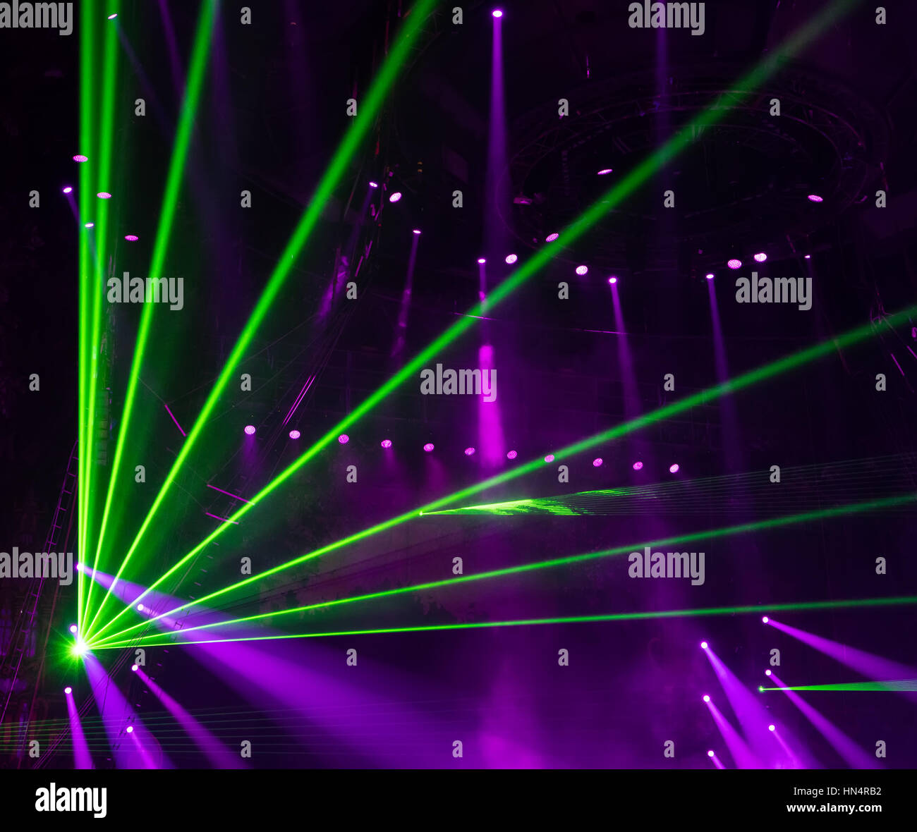 Stage Spotlight with Laser rays Stock Photo - Alamy