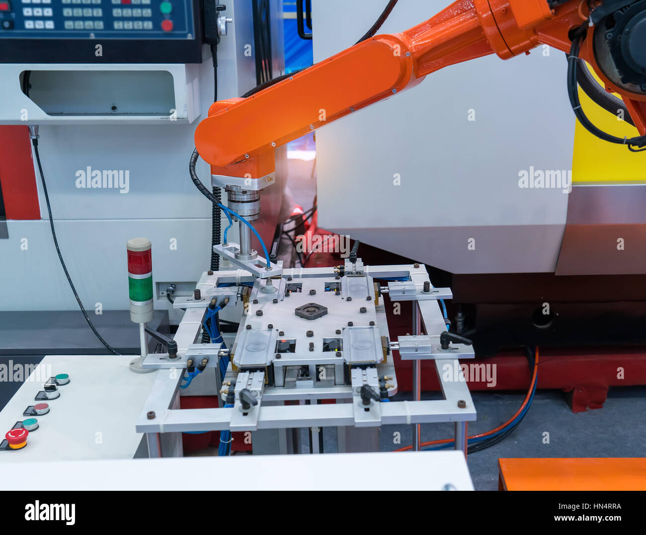 artificial intelligence machine at industrial manufacture factory Stock ...