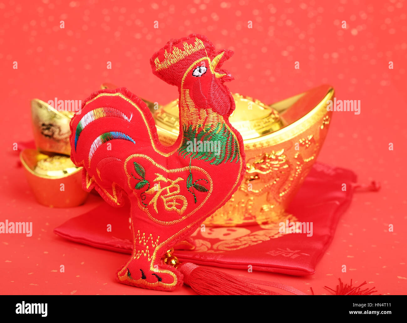Tradition Chinese knot: Cloth doll Rooster,word fu Translation:good ...