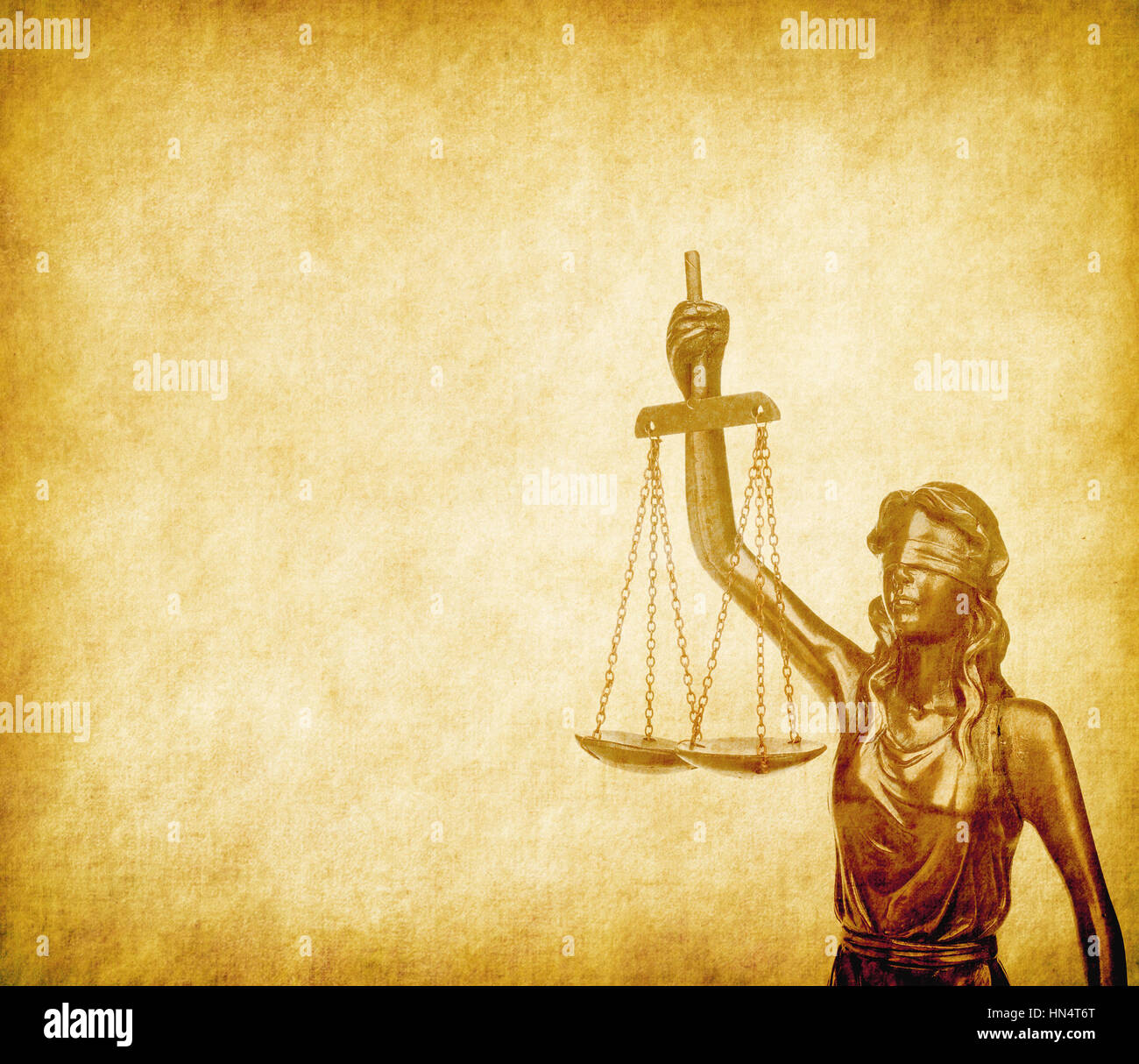 Statue of justice on old paper background, law concept Stock Photo - Alamy