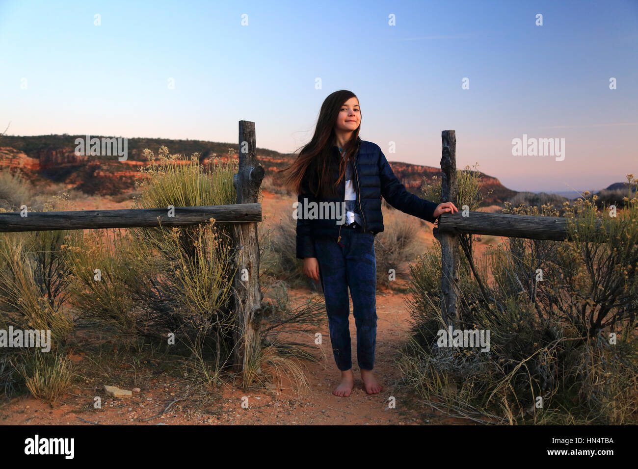 Barefoot tween girl hi-res stock photography and images - Alamy
