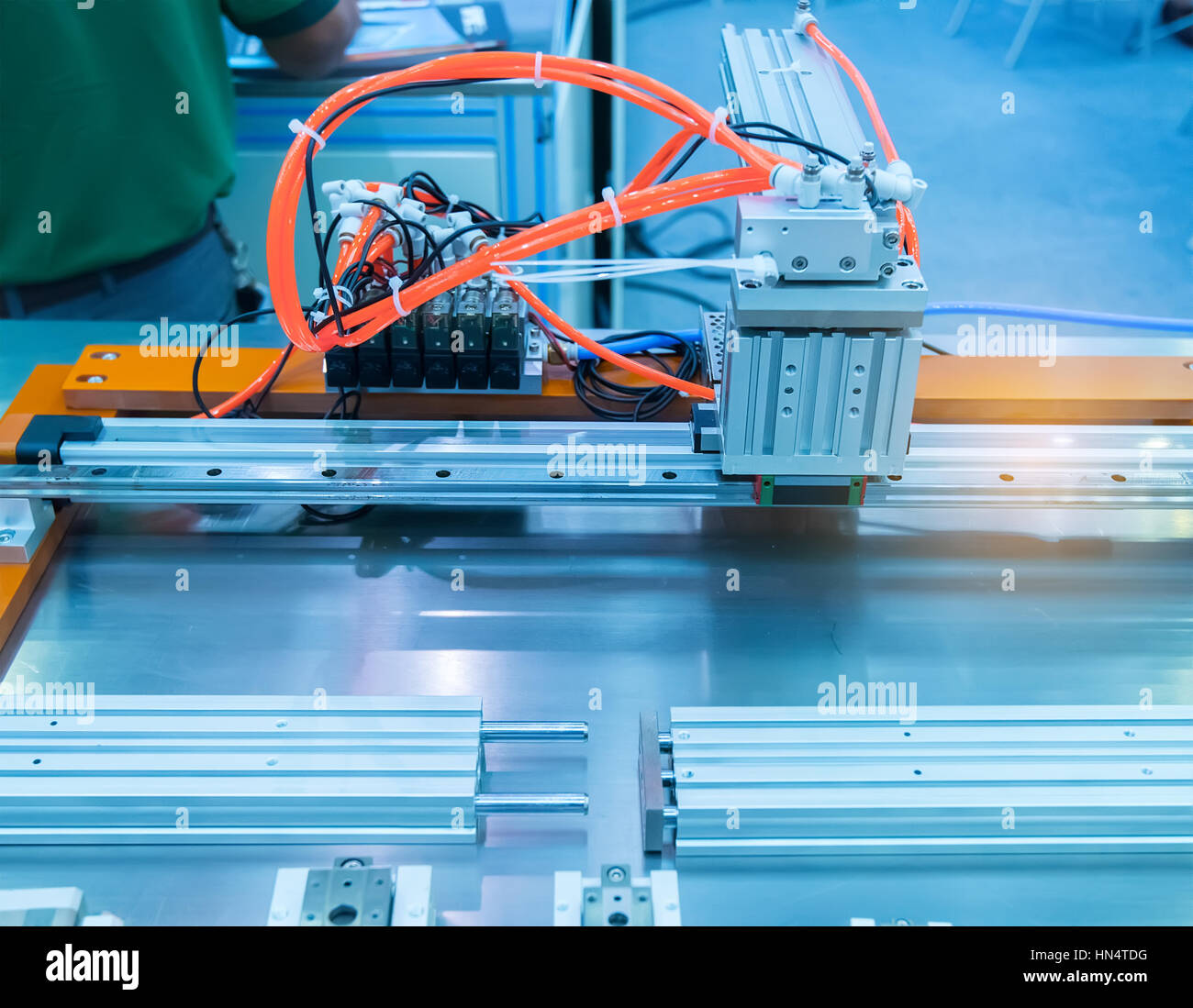 artificial intelligence machine at industrial manufacture factory Stock ...