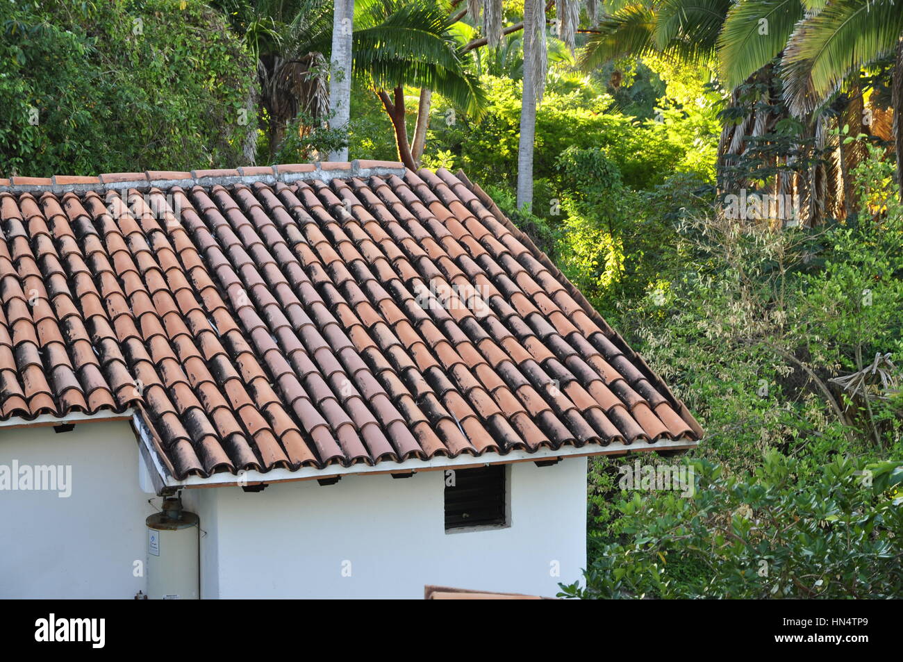 Tiled roof building in San Pancho, Mexico Stock Photo - Alamy